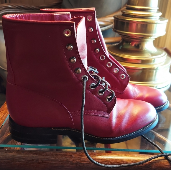 Justin Boots | Shoes | Vintage Justin Red Ropers | Poshmark